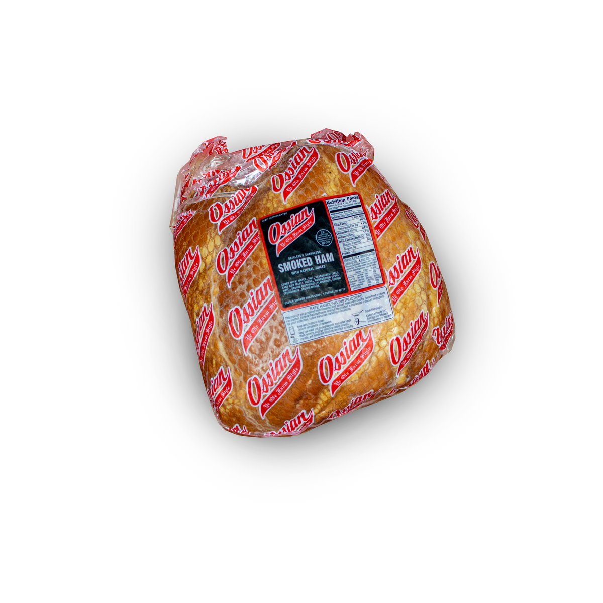 Premium Skinless & Shankless Bone-In Smoked Ham (17lb) - Ossian Smoked ...