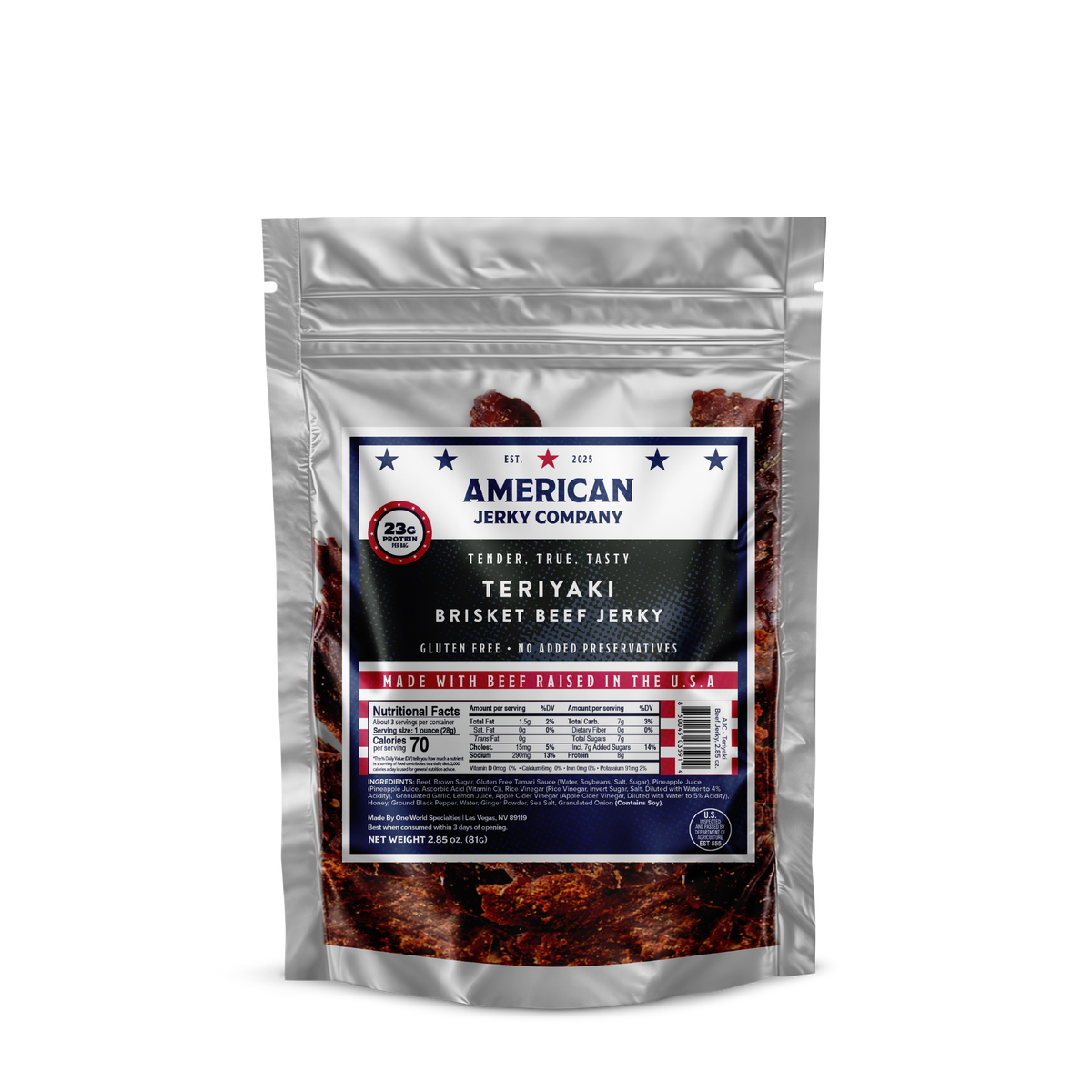 Teriyaki Brisket Jerky | American Jerky Company – Carnivore Club USA