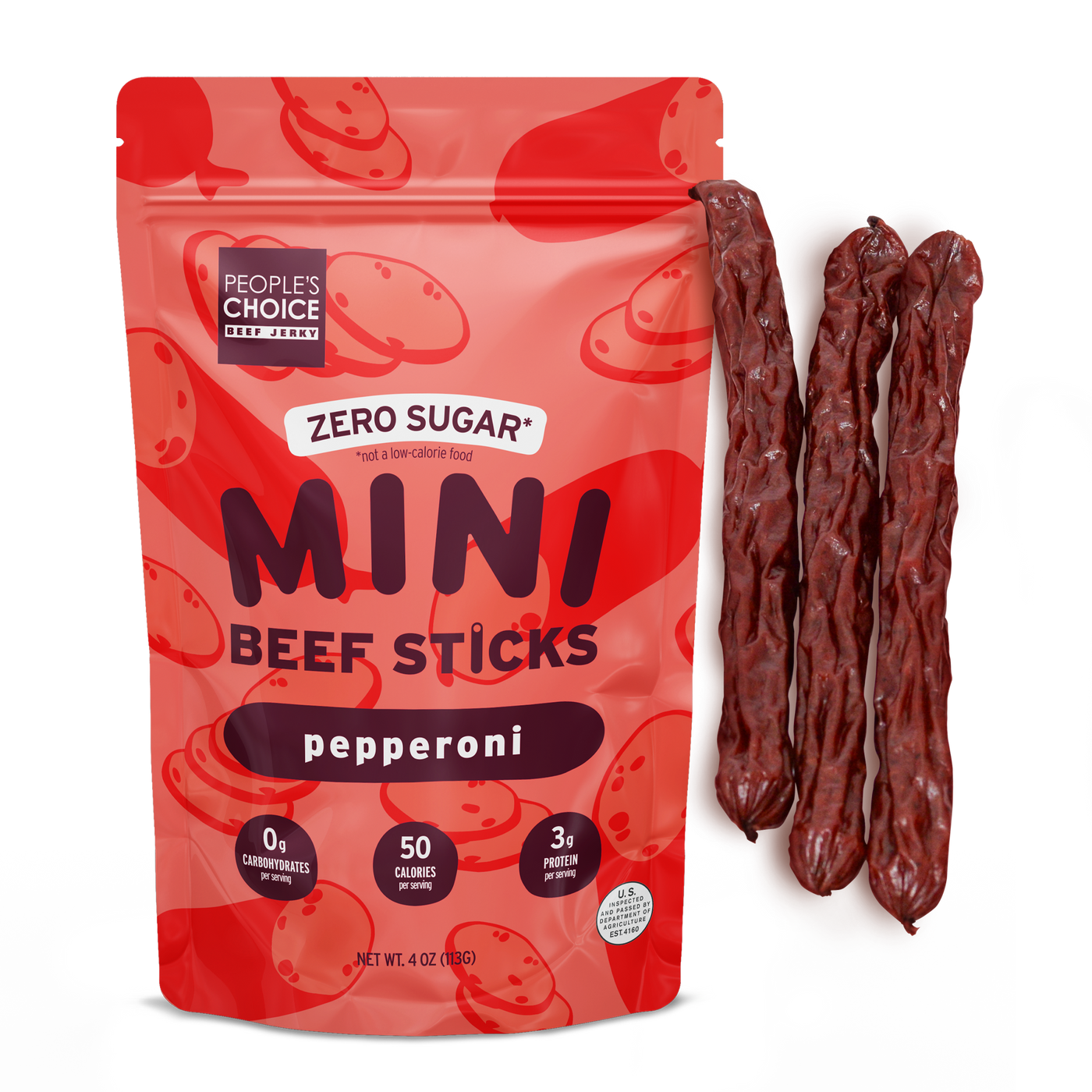 Mini Pepperoni Beef Sticks (People's Choice) – Carnivore Club USA